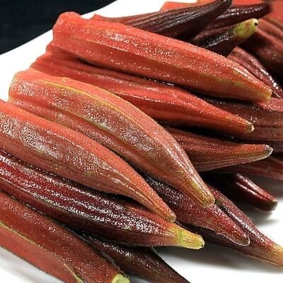 100 Rare Red Okra Seeds Gumbo Organic Vegetable Bulk Seed S013 | eBay