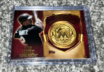 2015 Topps HANLEY RAMIREZ First 1st Home Run Gold Medallion Coin FHRM ...