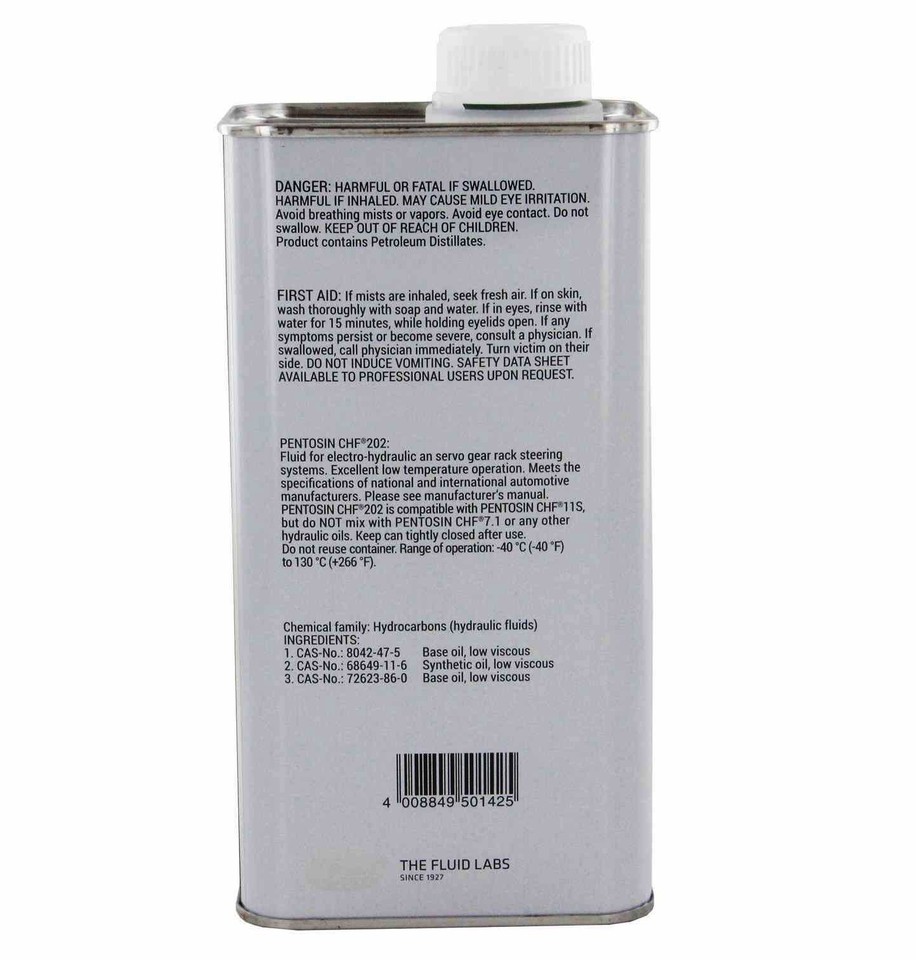 1 LiTer PENTOSIN CHF-202 Hydraulic Fluid POWER STEERING Oil For LAND ...