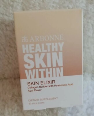 30 STICKS!Arbonne Healthy Skin Elixir Collagen Builder Hyaluronic Acid ...