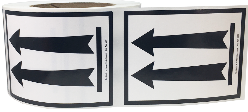Air Specialty Black Arrows Up Labels 3 x 4 Inch 500 Adhesive Stickers ...