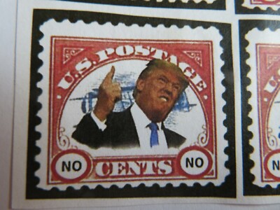 DONALD TRUMP, Fantasy U.S. Postage Stamp (No Cents), LOT of 9, 1918 ...