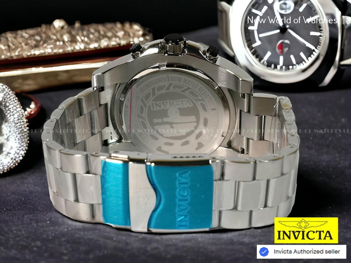 Invicta Speedway 25533 52 mm Silver Stainless Steel Case with Silver ...