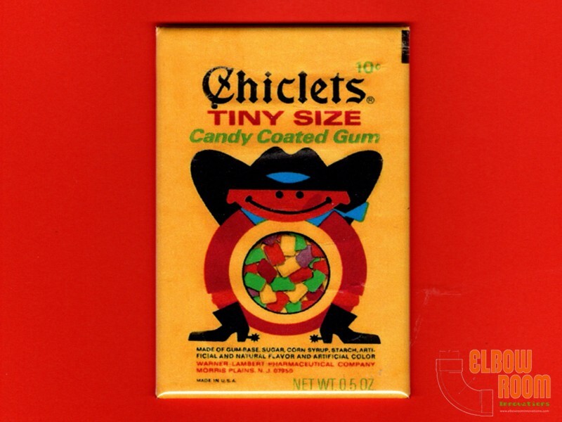 Chicklets Tiny Size gum vintage package art 2x3" fridge/locker magnet ...