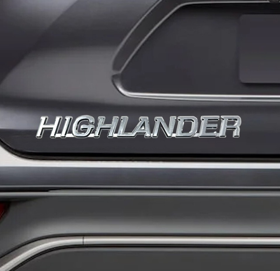 Toyota Highlander Emblem Badge Logo Letter Trunk Lid - Premium Adhesive ...