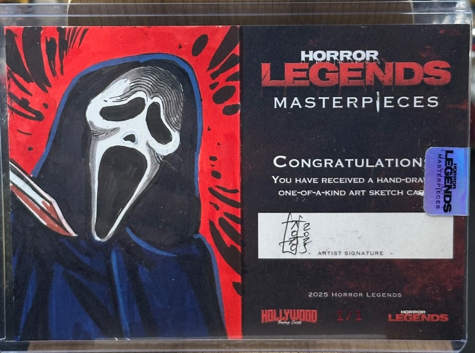 2025 Horror Legends Masterpieces 1/1 Scream Triple Panel Sketch Card ...