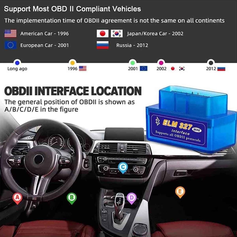 ELM WIFI OBD2 327 car detection, diagnostic instrument Android Apple ...