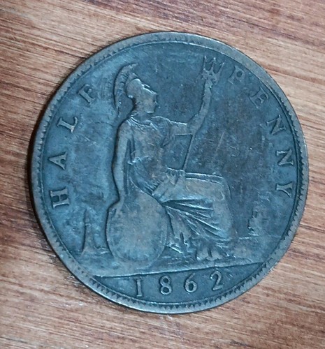 1862 UK GREAT BRITAIN HALF PENNY COIN KM#748.2 | eBay