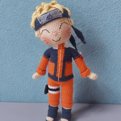 Handmade Crochet Ninja Doll, Amigurumi Plush Toy Anime Collectible Gift ...