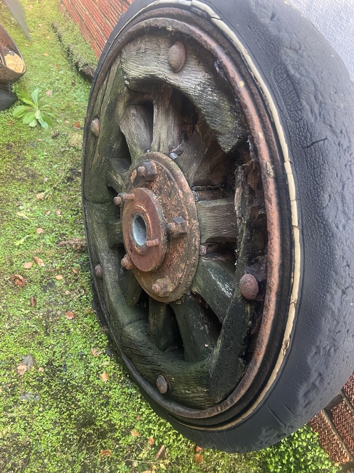 2 x cast iron /wood-cart-wheels vintage | eBay UK