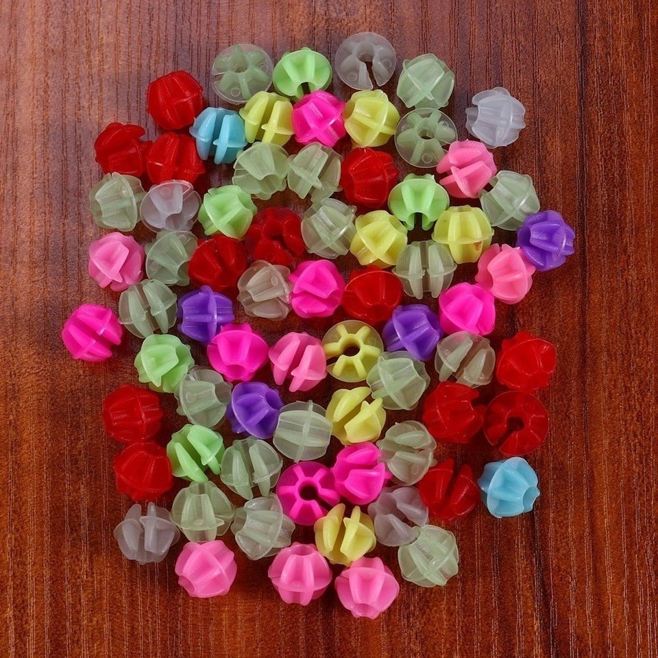 36 Pcs Plastic Round Wheel Spoke Beads Clip On Colorful Beads for Bike ...