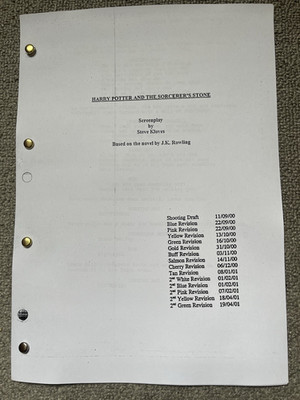 Harry Potter and The Philosopher’s / Sorcerer’s Stone Film Script. | eBay