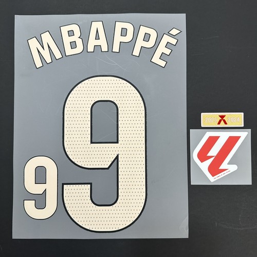 Mbappe #9 Real Madrid 24/25 Third Name & Number Set- La Liga Font ...