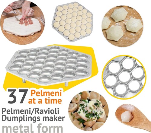 METAL MOLD FOR RUSSIAN UKRAINE PELMENI RAVIOLI MEAT DUMPLINGS MAKER ...