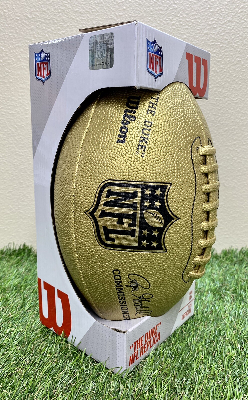 Wilson NFL Leather Official Size "The Duke" Gold Edition Replica ...