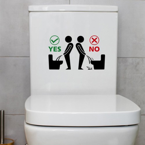 Toilet Stickers Antics Removable Toilet Stickers Bathroom Toilet Self ...