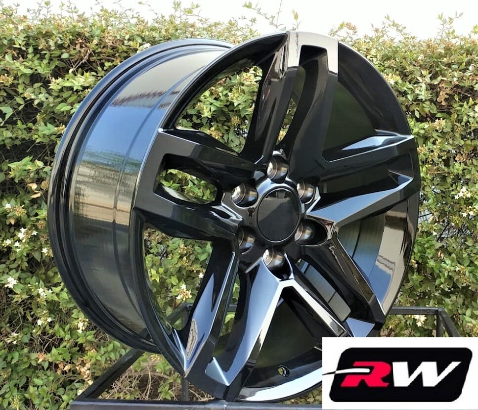 22" gloss black 2019 Chevy Silverado 1500 OE replica Trail Boss rims ...
