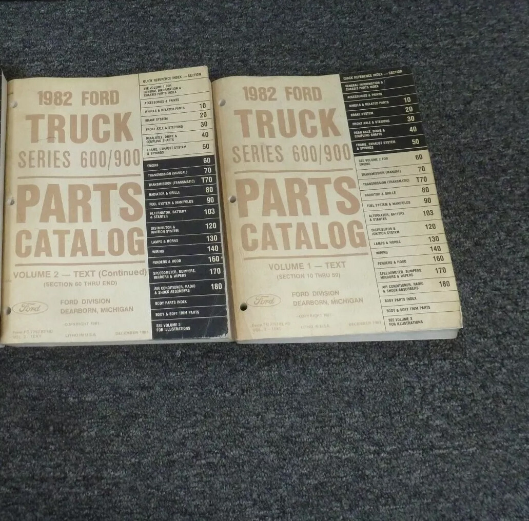 1982 Ford L600 L900 LN600 LN900 LNT600 LNT900 Truck Parts Catalog ...