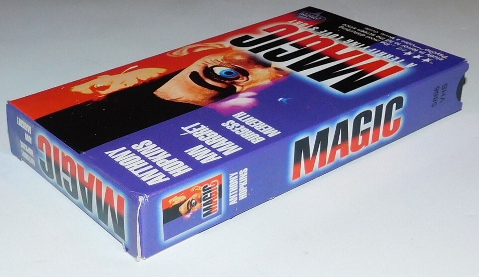 1978 Magic movie VHS tape, 1991 United American Video, Hopkins thriller ...