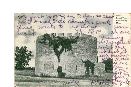 Round Tower Fort Snelling, Minnesota Vintage RPPC postcard. Postmarked ...
