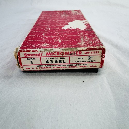 NOS VTG L.S. Starrett No. 436 micrometer 1-2 inch .001 Grad | eBay