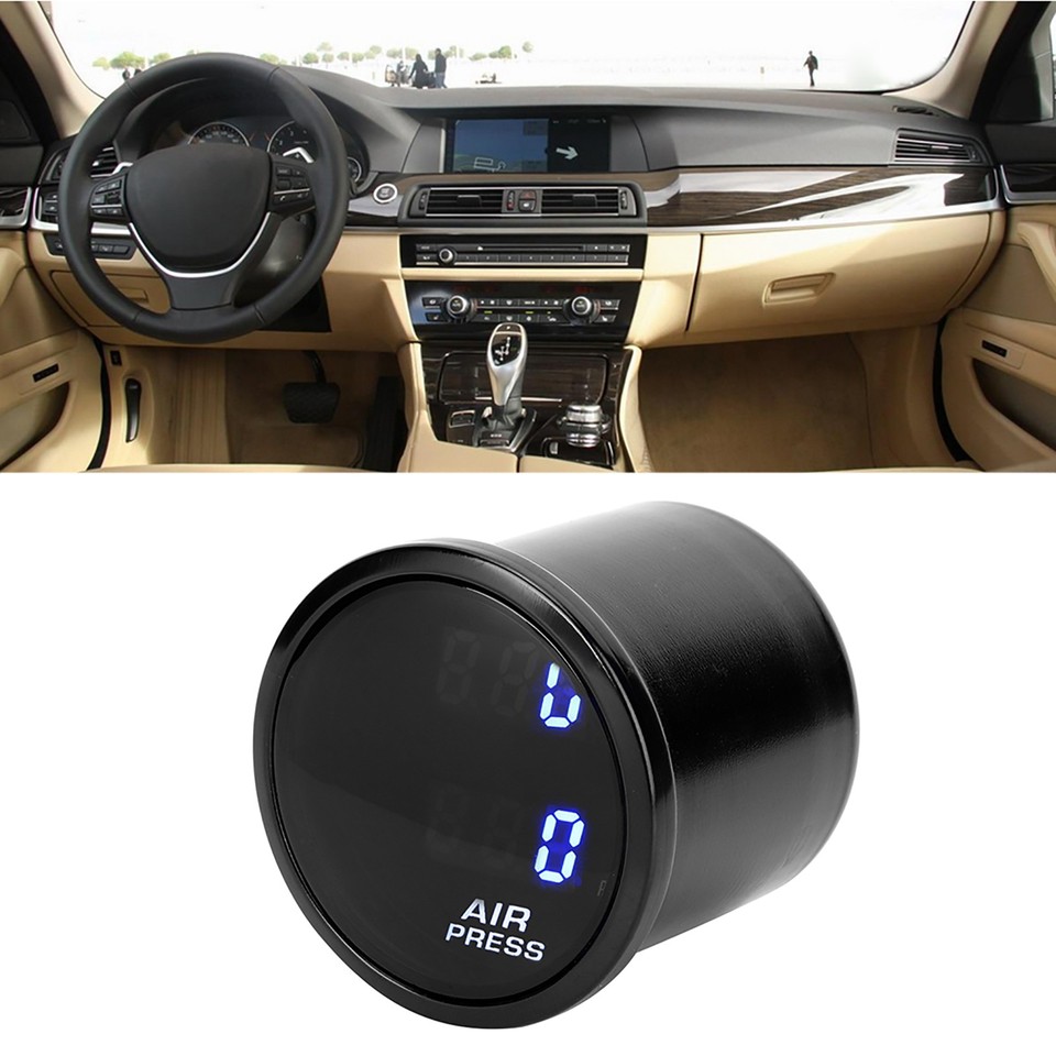 ⁺2inch Car PSI Air Pressure Meter LED Blue Digital Display Boost Gauge ...