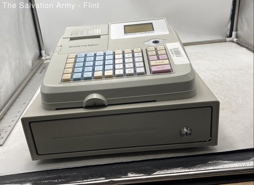 Gray 48 Key Electronic Cash Register With Barcode Or Thermal Printer | eBay