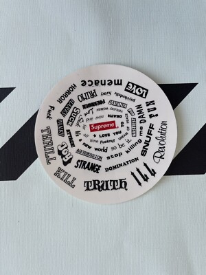 Supreme Word Circle Sticker 100 % Authentic | eBay