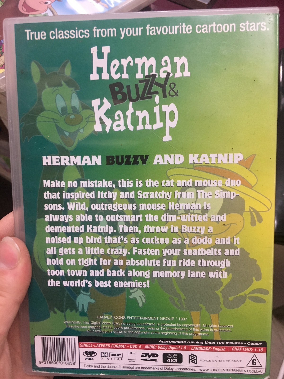 Herman, Buzzy And Katnip Volume 2 ex-rental region 4 DVD (Harveytoons) rare - Picture 2 of 2