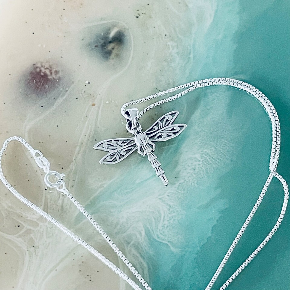 Sterling Silver Dragonfly Necklace, Silver Necklaces, Spirit Bug Chains, Insects | eBay