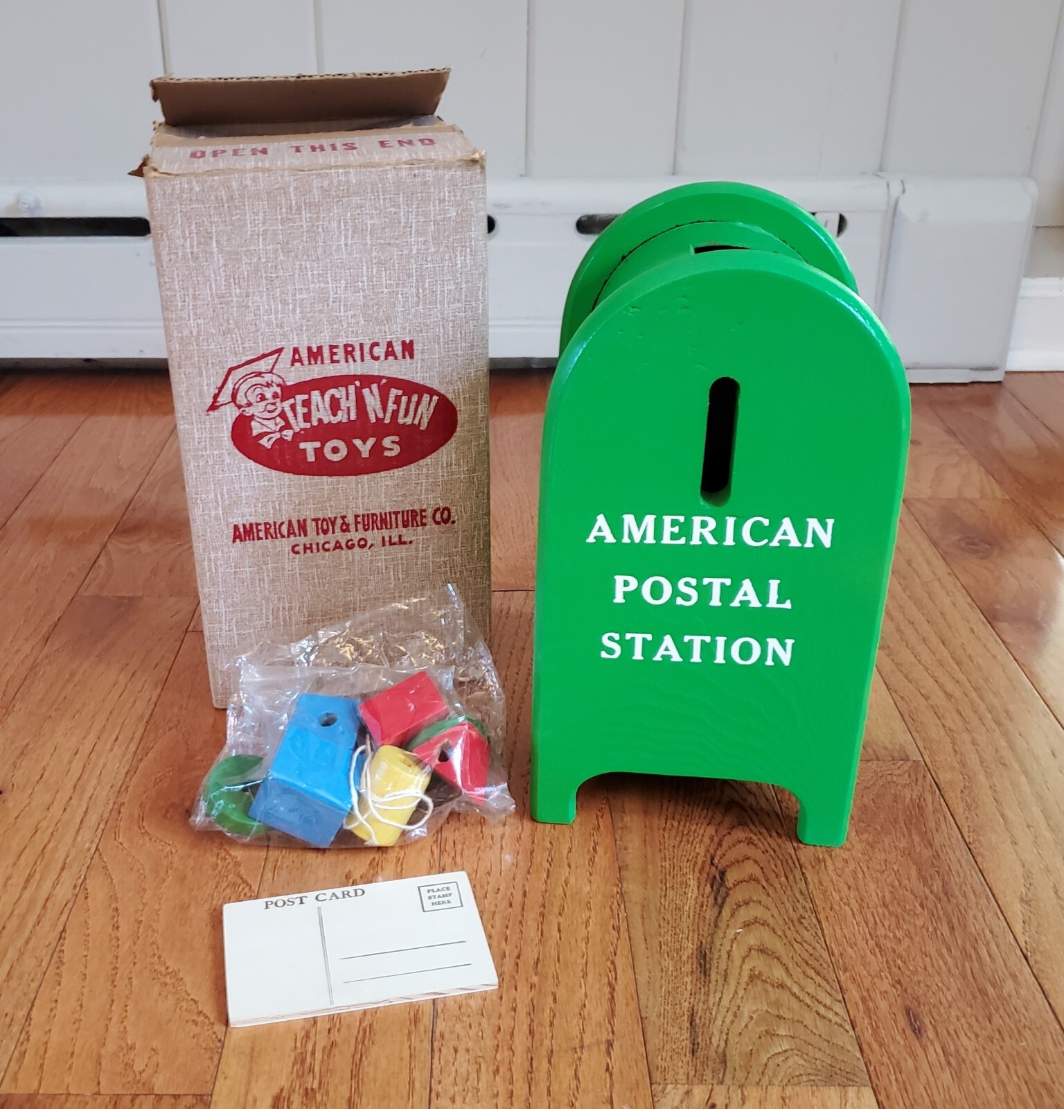VINTAGE TEACH 'N' FUN TOYS AMERICAN POSTAL STATION MAILBOX MODEL B-57 ...