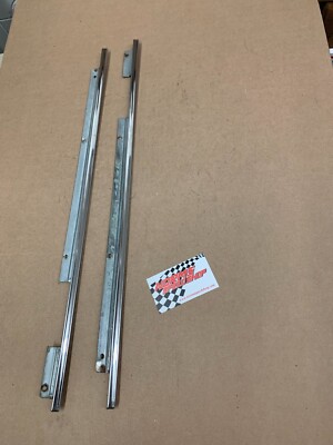 Mopar A Body Upper Door Panel Chrome Trim Rear SET BARRACUDA Cuda COUPE ...