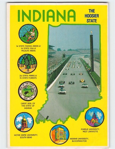 Postcard The Hoosier State Indiana USA | eBay