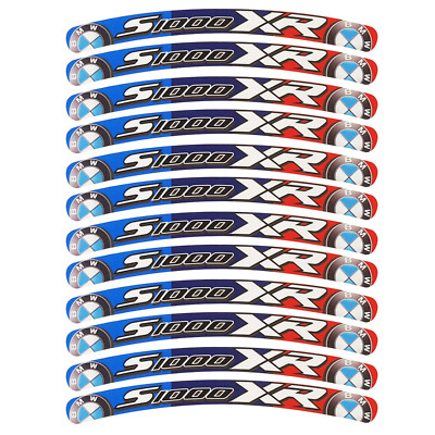 S1000 XR wheel rim Motorcycle decals graphics stickers x 12 pieces s ...