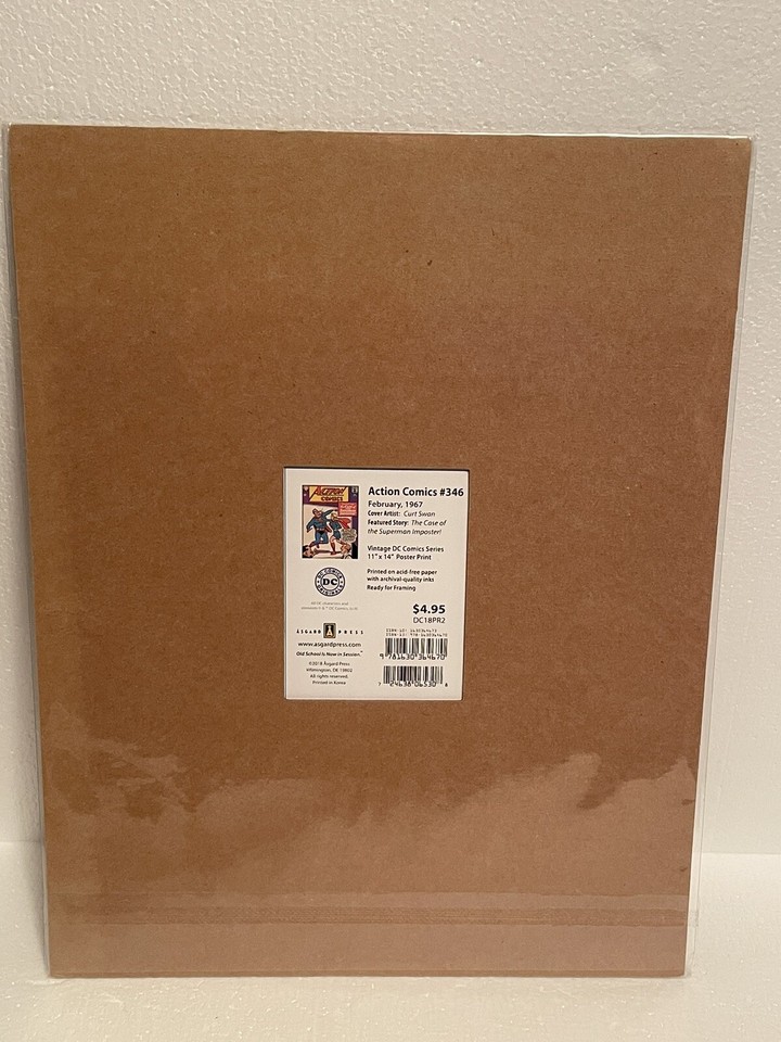 Action Comics #346 Poster Print 11" x 14" (2018, Asgard Press) Vintage ...