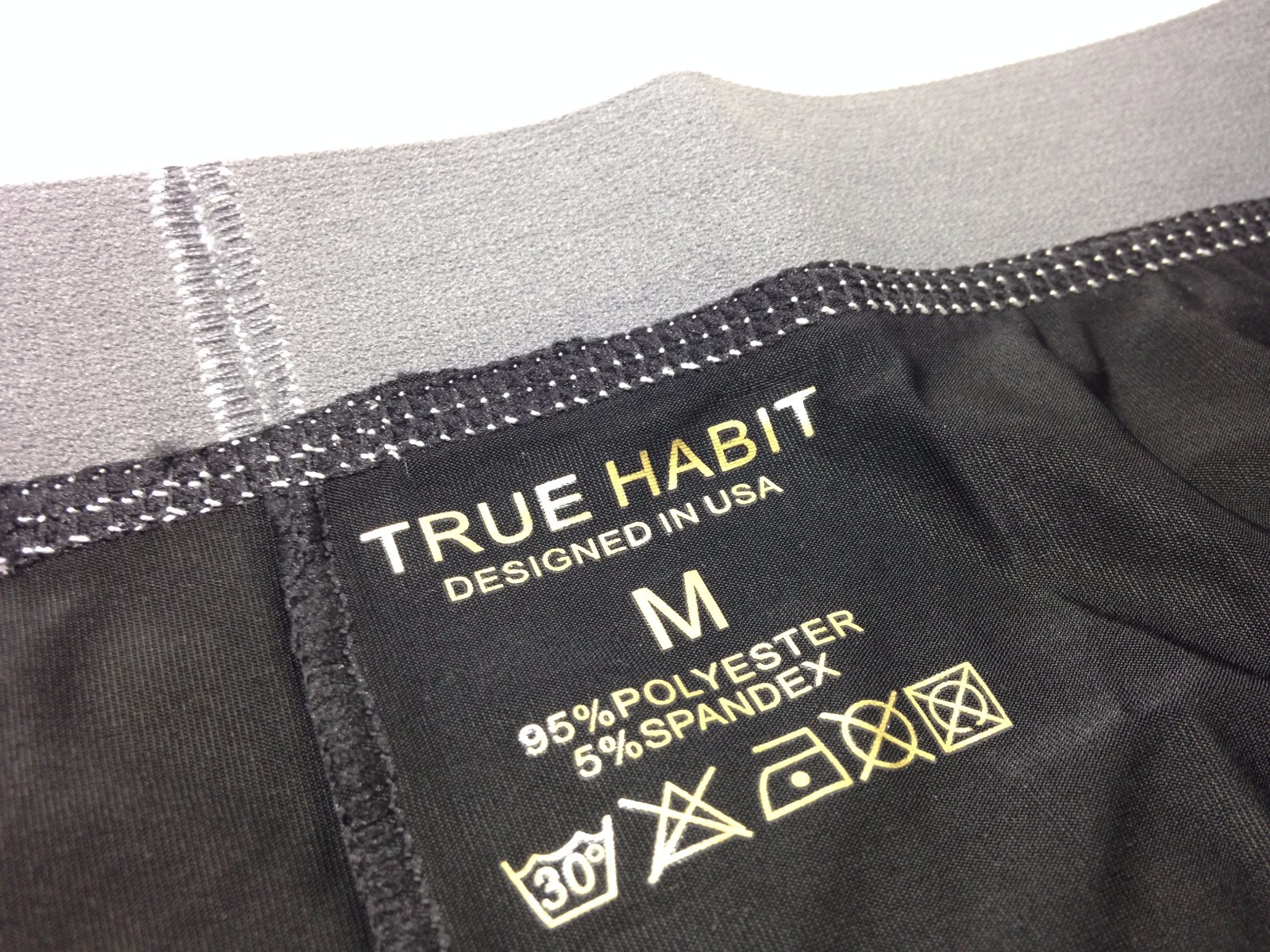 $95 True Habit Mens Underwear Black Boxer Brief Microfiber Trunk M ...