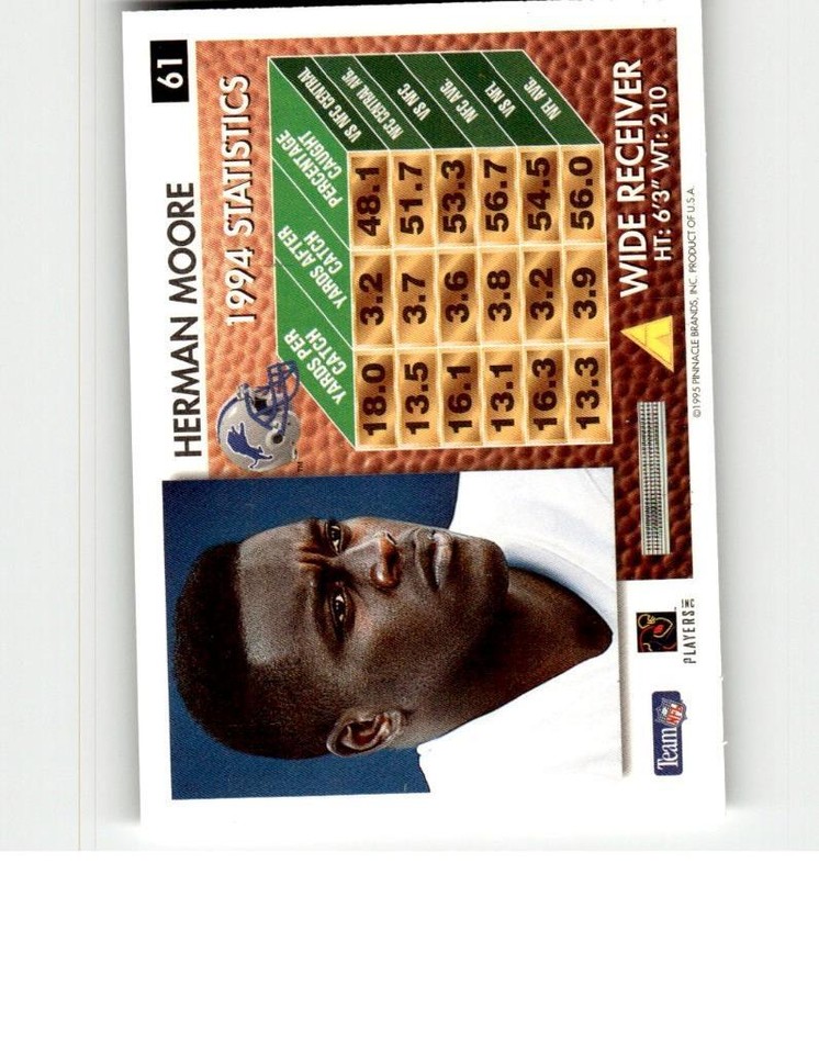 HERMAN MOORE CARD #61 B3R3S103P3 FREE SHIPPING | eBay