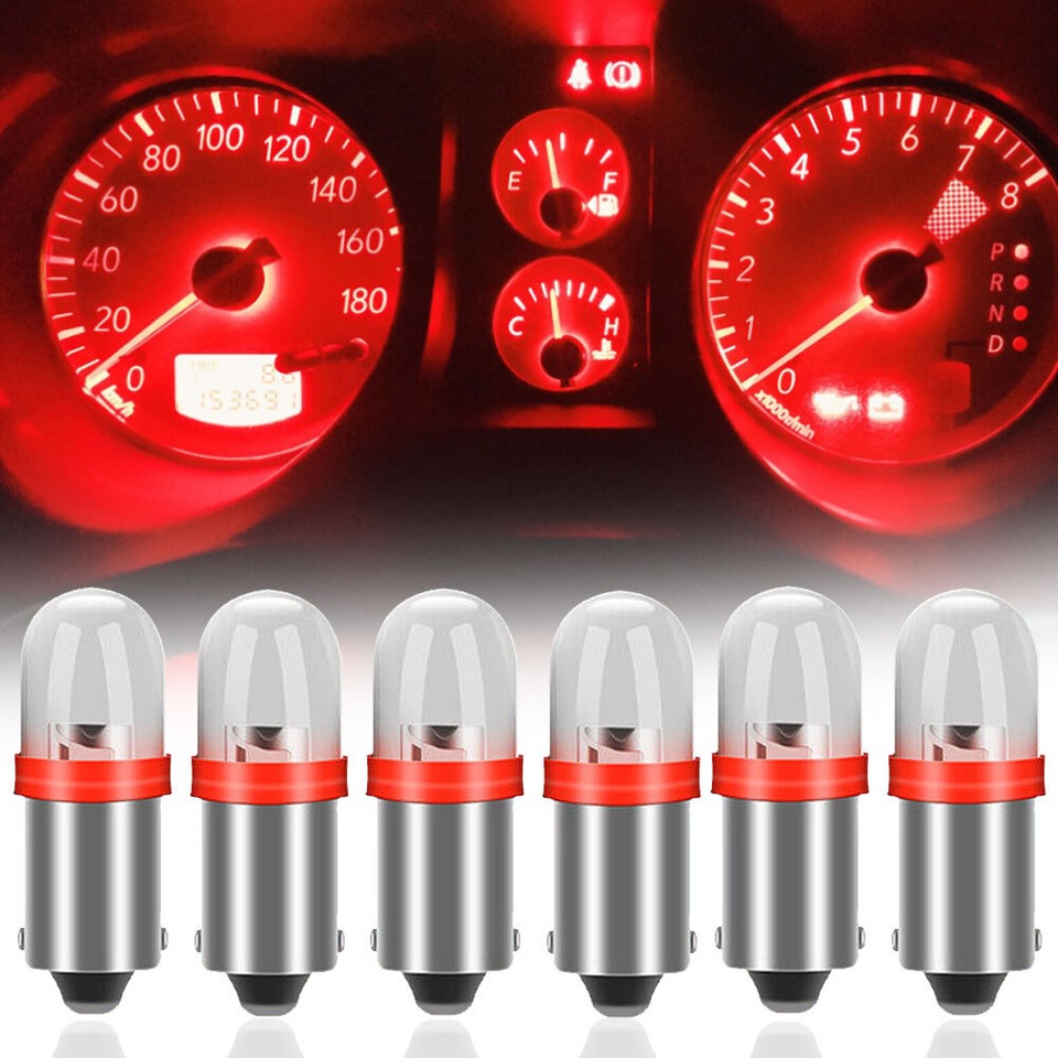 10X BA9S 1815 1816 1445 1895 LED Lamp Car Interior Instrument Dash ...