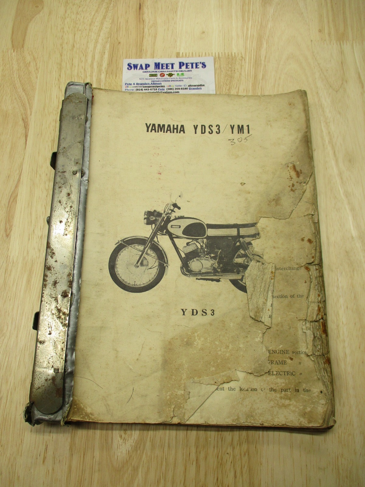 Genuine Yamaha YDS3 YM1 OEM Dealers Service Parts List Catalog Manual ...