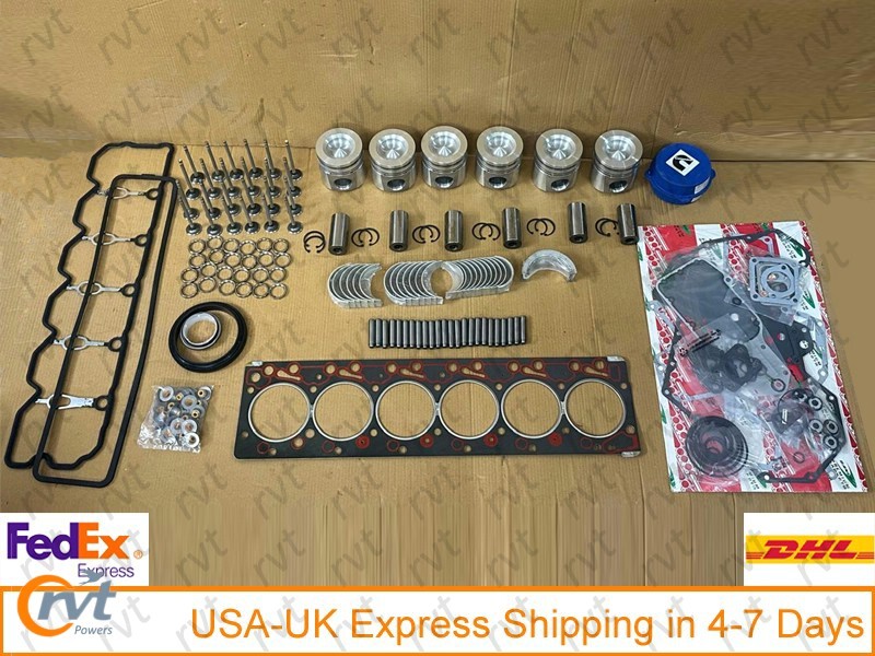 98.5 - 02 OEM Cummins REBUILD Kit w/ PISTONS MAINS RODS GASKETS 24V 5 ...