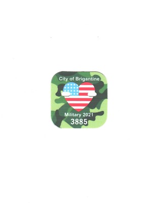 2021 MILTITARY VETERAN Seasonal Beach Badge / Tag + PIN CITY OF ...