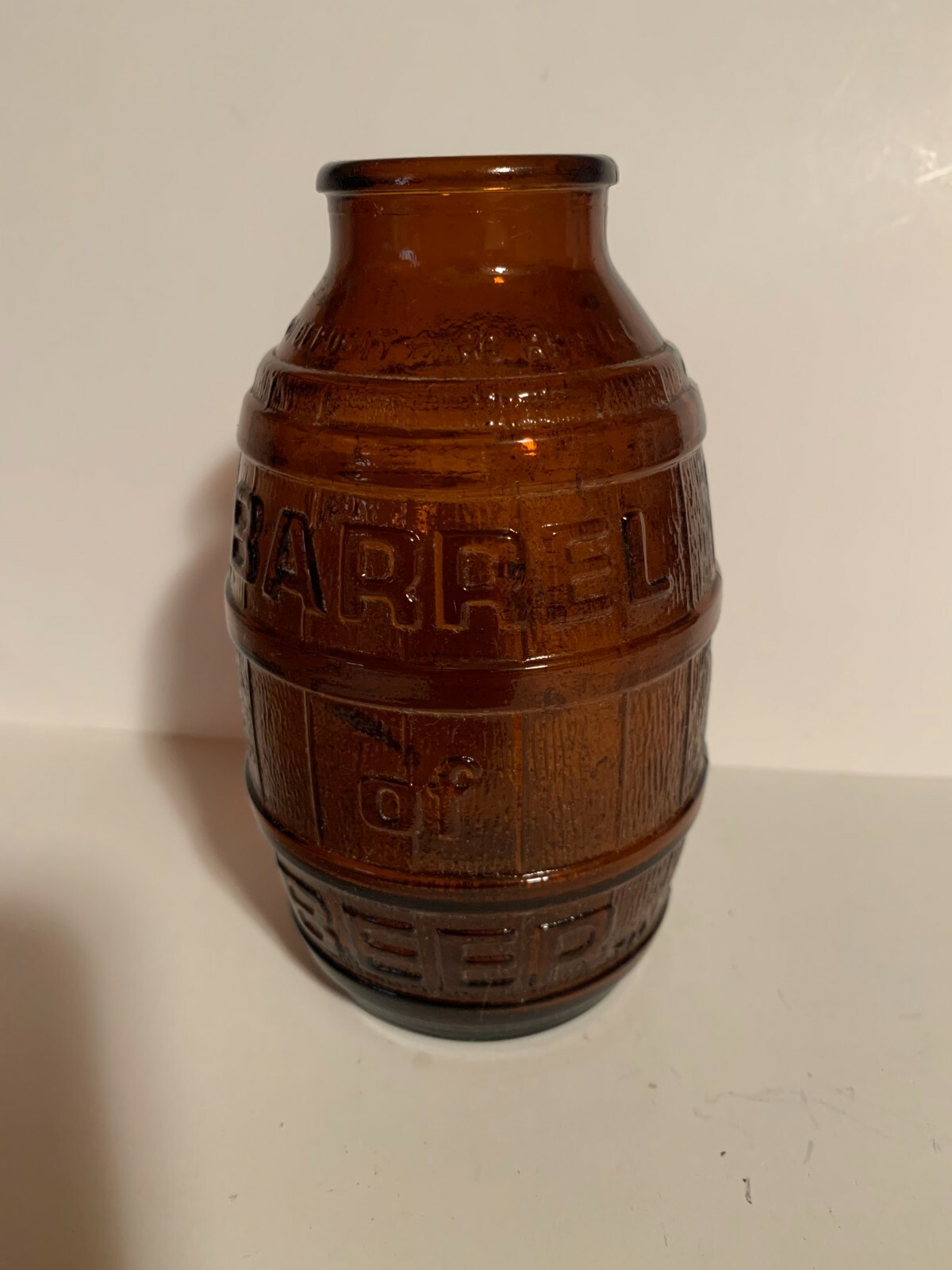 Joseph Huber Brewing Co Barrel Of Beer Wide Mouth Brown Glass Bottle ...