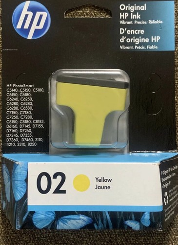 New Original HP 02 Yellow Printer Ink Cartridge C8773WN Exp 7/2021 | eBay