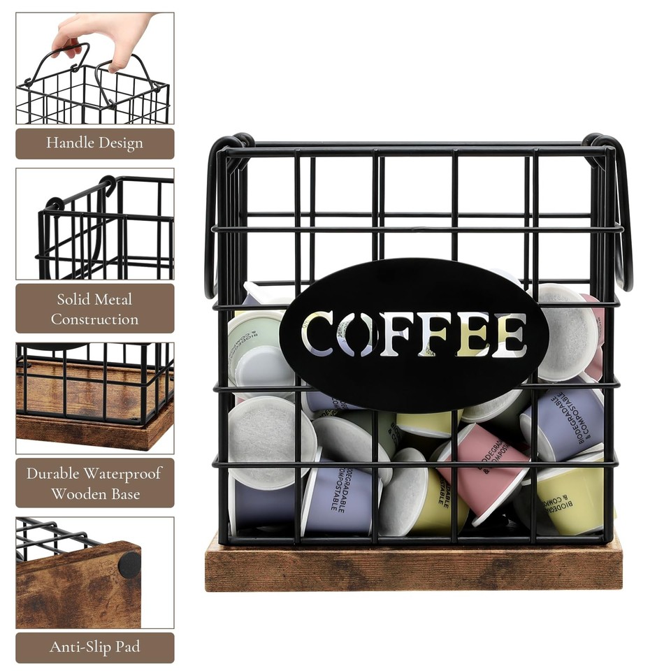 Coffee Pod Holder Organizer,Large Capacity K Cup Holder Organizer ...