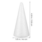 12 Pcs Solid White Foam Craft Cones 10 cm DIY Children Handmade ...