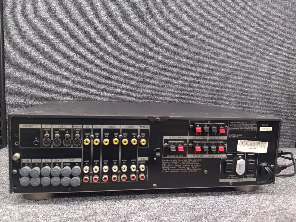 SONY TA-AV570 5-Ch AV Receiver/Amplifier – Vintage 1993 Dolby – Good ...