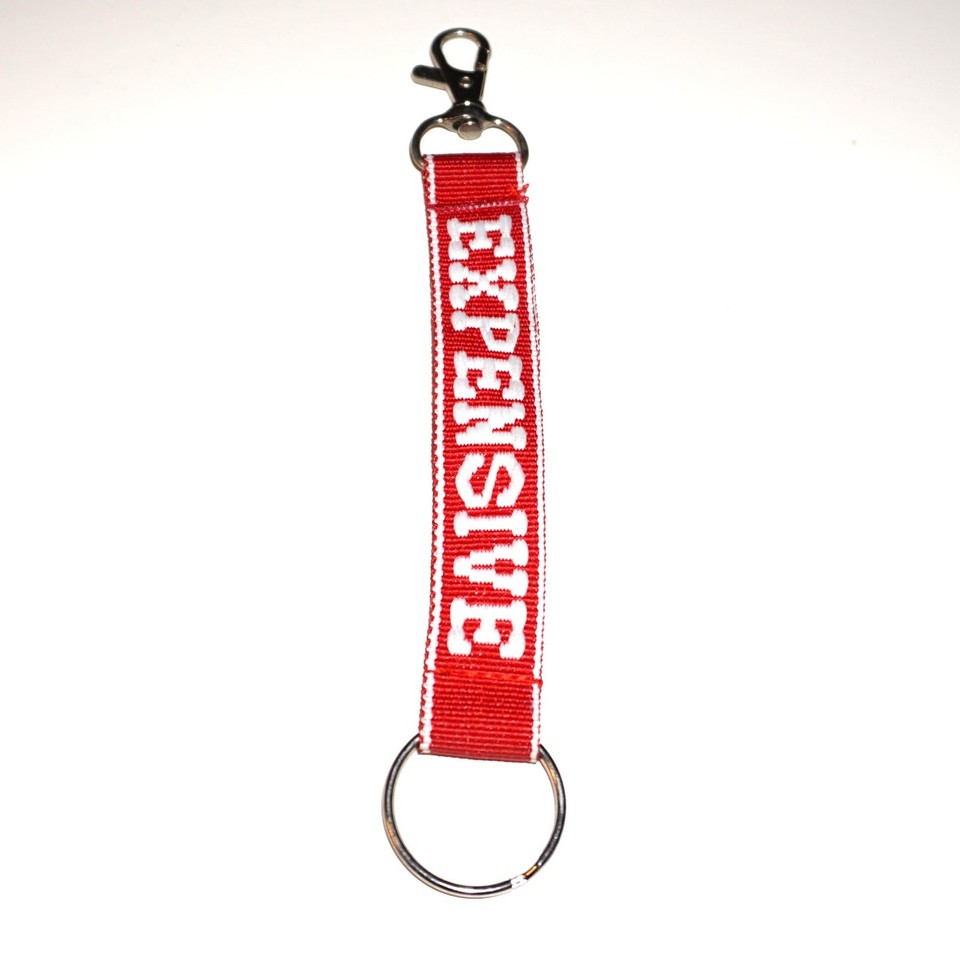 Key Chain Embroidered Lanyard Ring Clasp Choose Name or Fun Phrase 6 ...