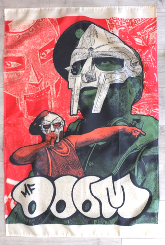 MF DOOM Flag Fabric Poster Banner (80-120)cm Shed Man Cave Bar Rap ...
