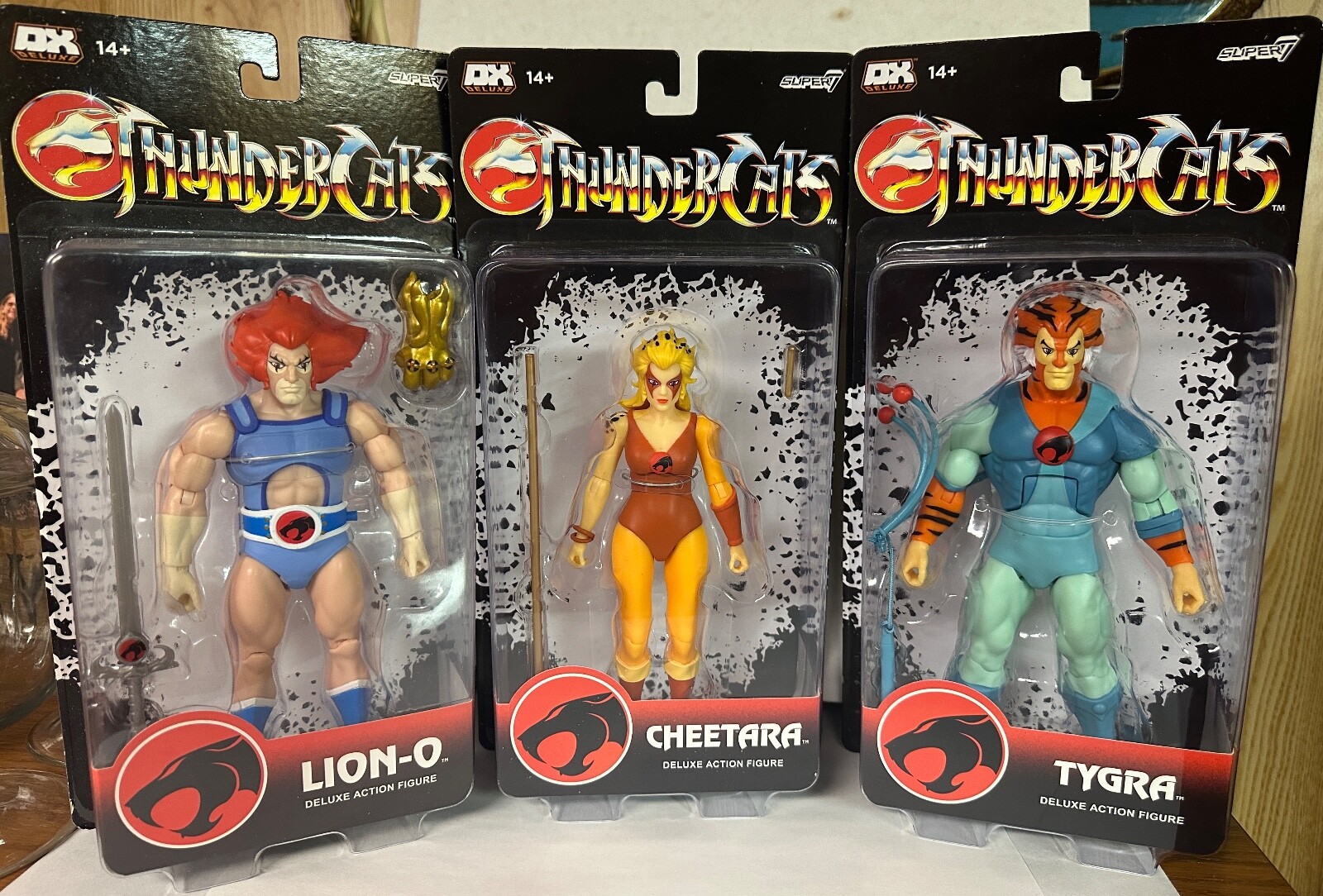 SUPER7 Deluxe THUNDERCATS Set of 3 - Lion-O Cheetara and Tygra Action ...