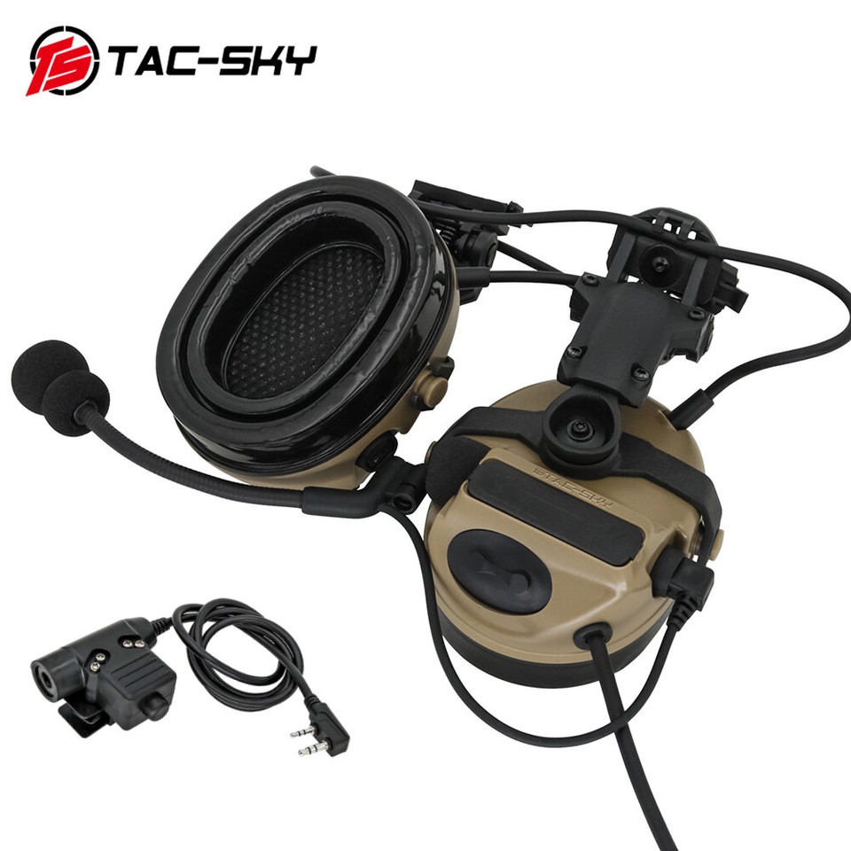 TS TAC-SKY ARC Rail Helmet Mounting TSC3 Tactical Headset + U94 PTT | eBay